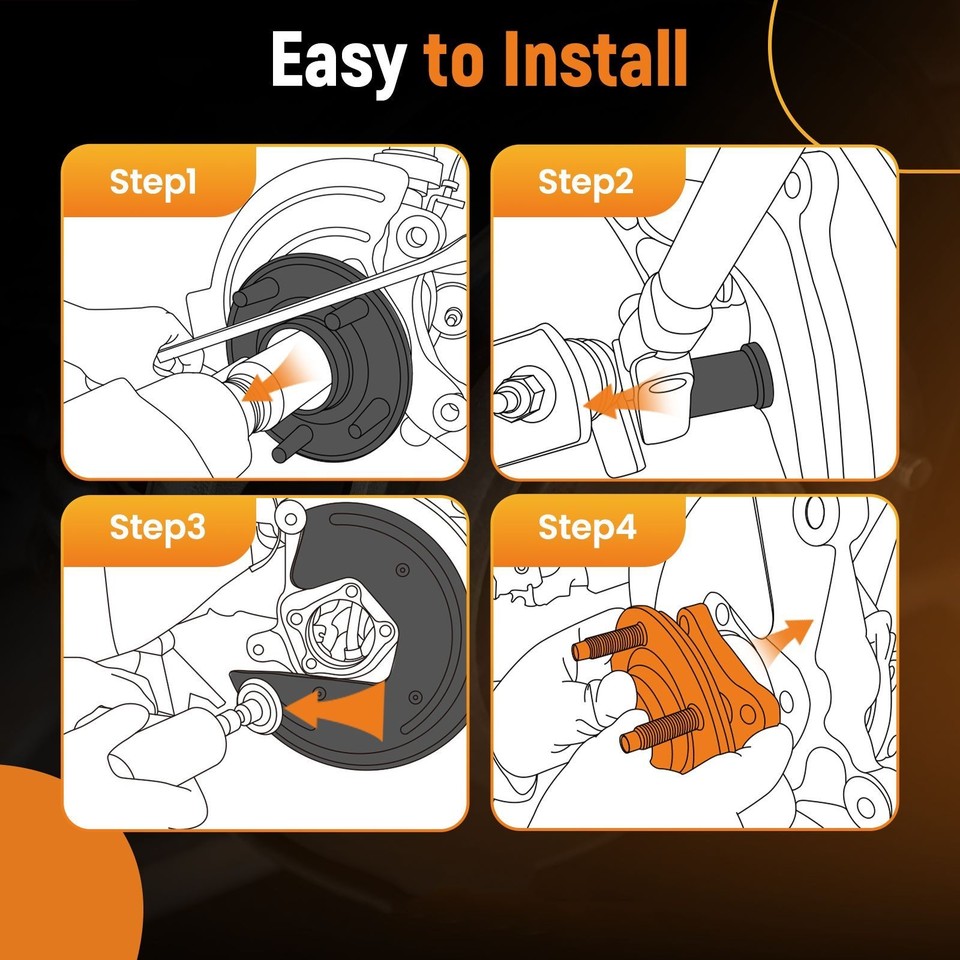 5-Bolt Wheel Hub Bearing Assembly for Ford Edge Taurus Lincoln MKS ...
