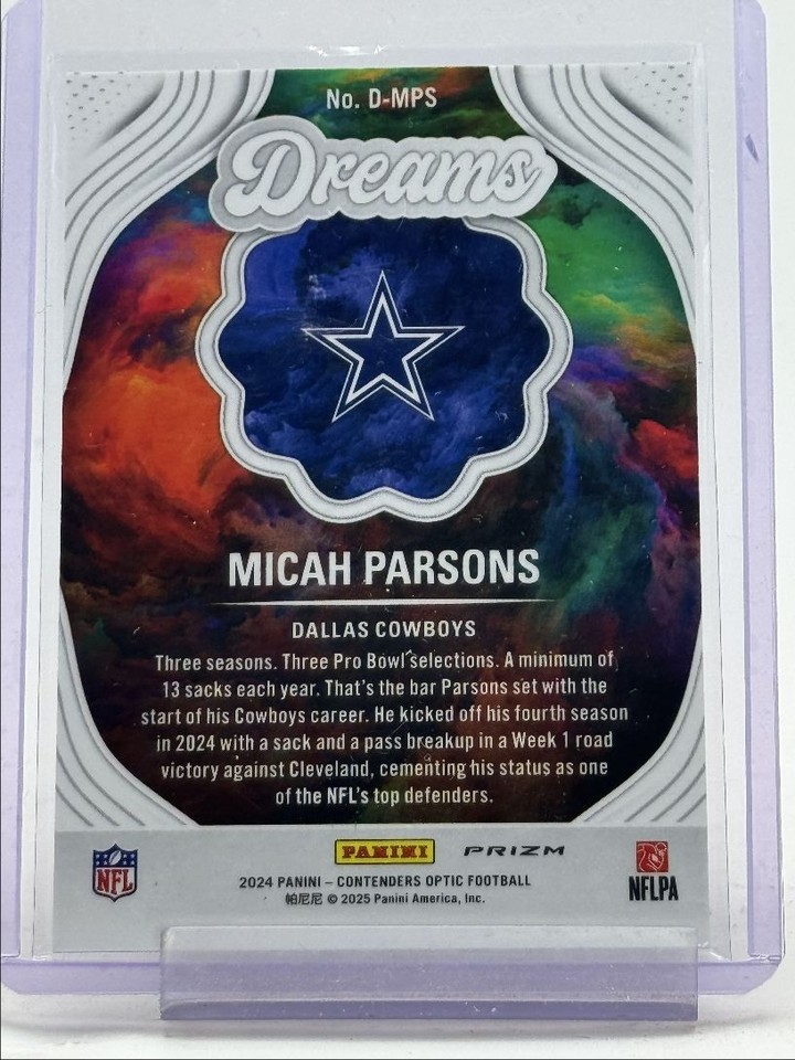 MICAH PARSONS 2024 CONTENDERS OPTIC DREAMS SILVER PRIZM COWBOYS Q5091 | eBay