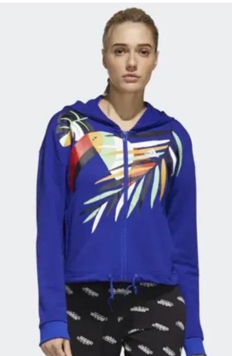 Adidas X Farm Rio Toucan shirt Blue Full Zip XS | eBay