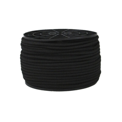 3/16" Black Bungee Cord Marine Grade Heavy Duty Shock Rope Tie Down ...