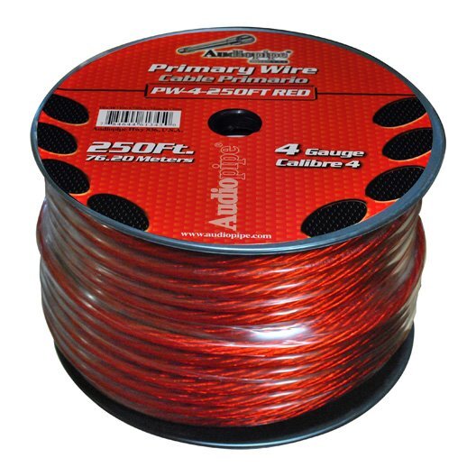 PW4RD Nippon Power Wire Audiopipe 4ga 250 Red 784644613450 for sale ...