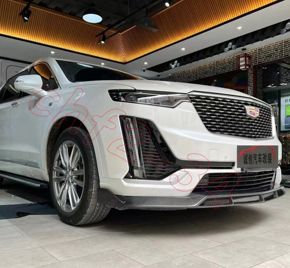 Real Carbon Fiber Front Bumper Lip Spoiler 1PCS Fit For Cadillac XT6 ...