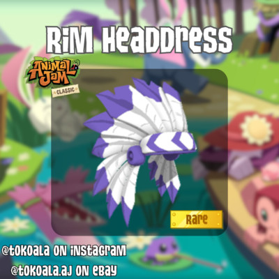 Animal Jam Classic AJC RIM / Rare Item Monday Headdress (READ ...