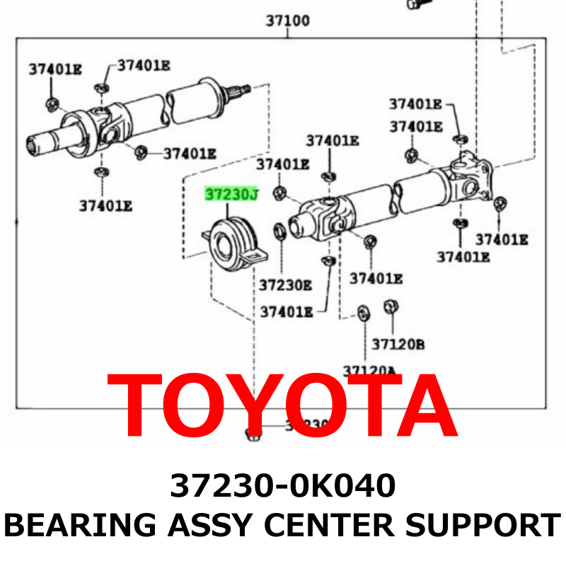 Toyota 372300k040 Genuine OEM Center Bearing for sale online | eBay