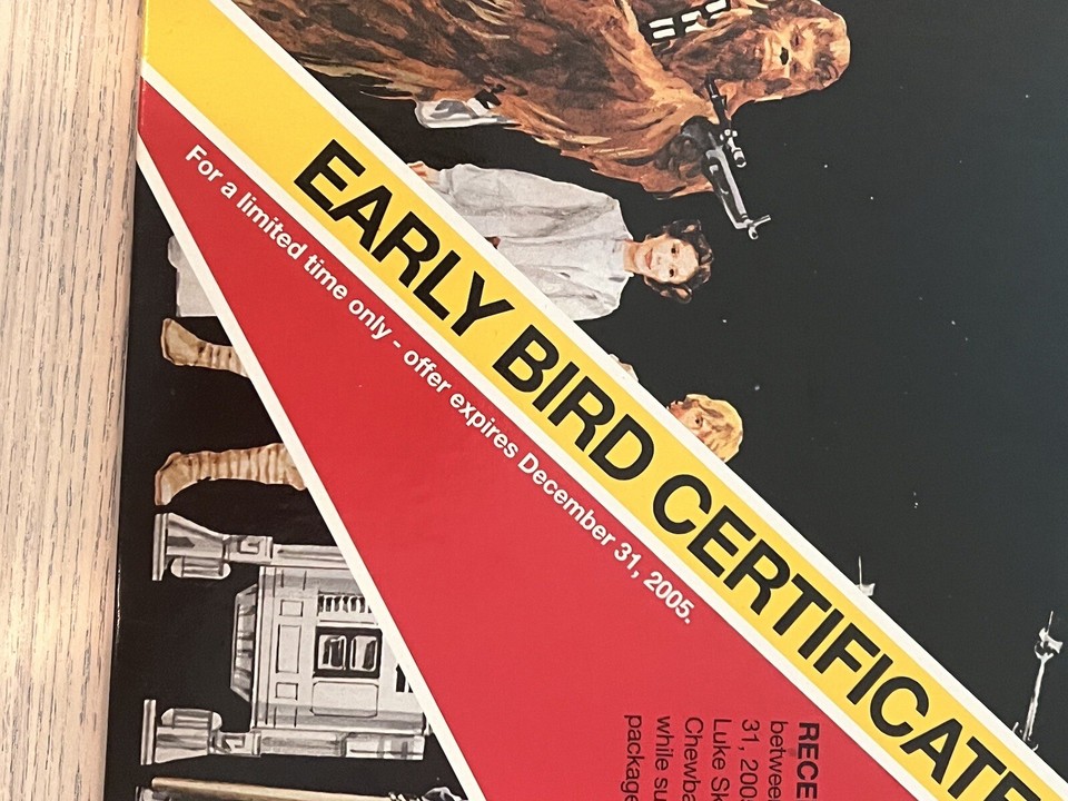 Vintage Kenner Star Wars Early Bird Certificate Mail In Package (Pg121C ...