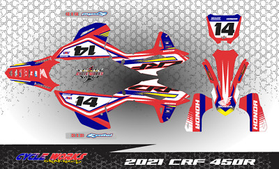 CRF 450R 21-23 CRF 250R 22-23 SEMI CUSTOM GRAPHICS KIT CHARGED2 | eBay