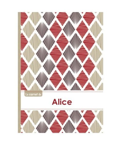 Le carnet d'Alice - Lignes, 96p, A5 - Pétales Japonaises Violette Taupe ...
