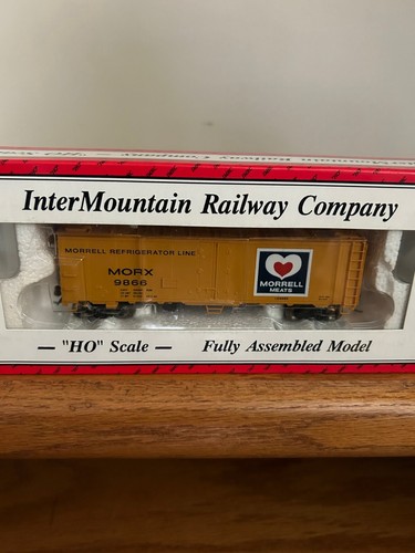 HO INTERMOUNTAIN RAILWAY CO.-REFRIGERATOR CAR #9866-MORRELL MEATS-NEW ...