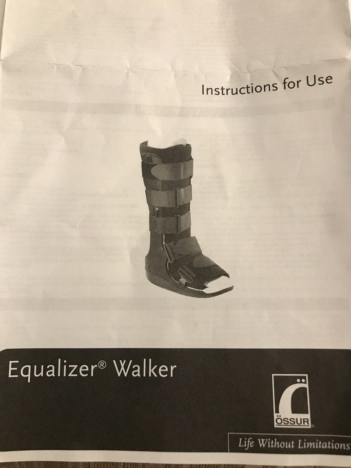 Ossur Equalizer Walker A-W0600BLK Walking Boot Brace Black Medium ...