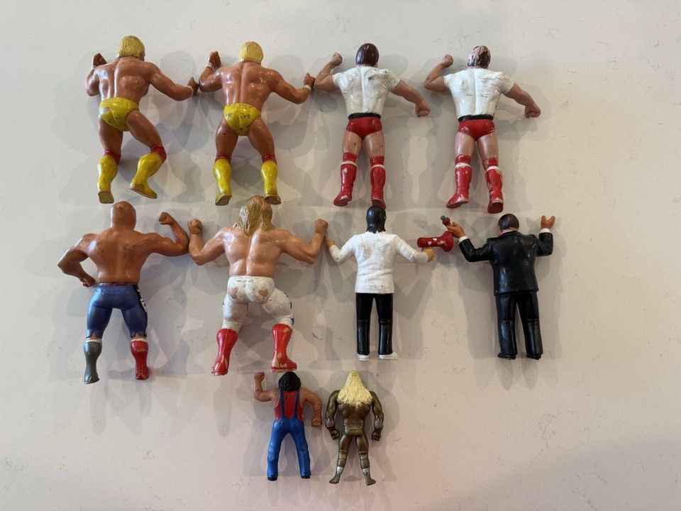 Lot of 10 Vintage WWE WWF Titan Sports LJN Wrestling Figures 8 and 5 ...
