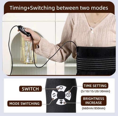 Laser Lipo LED Red Light Therapy Belt Pain Relief Near Infrared Weight ...