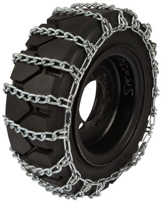 28X9X15 Forklift Tire Chains 8mm 2-Link Spacing Hyster Lift Truck Snow ...