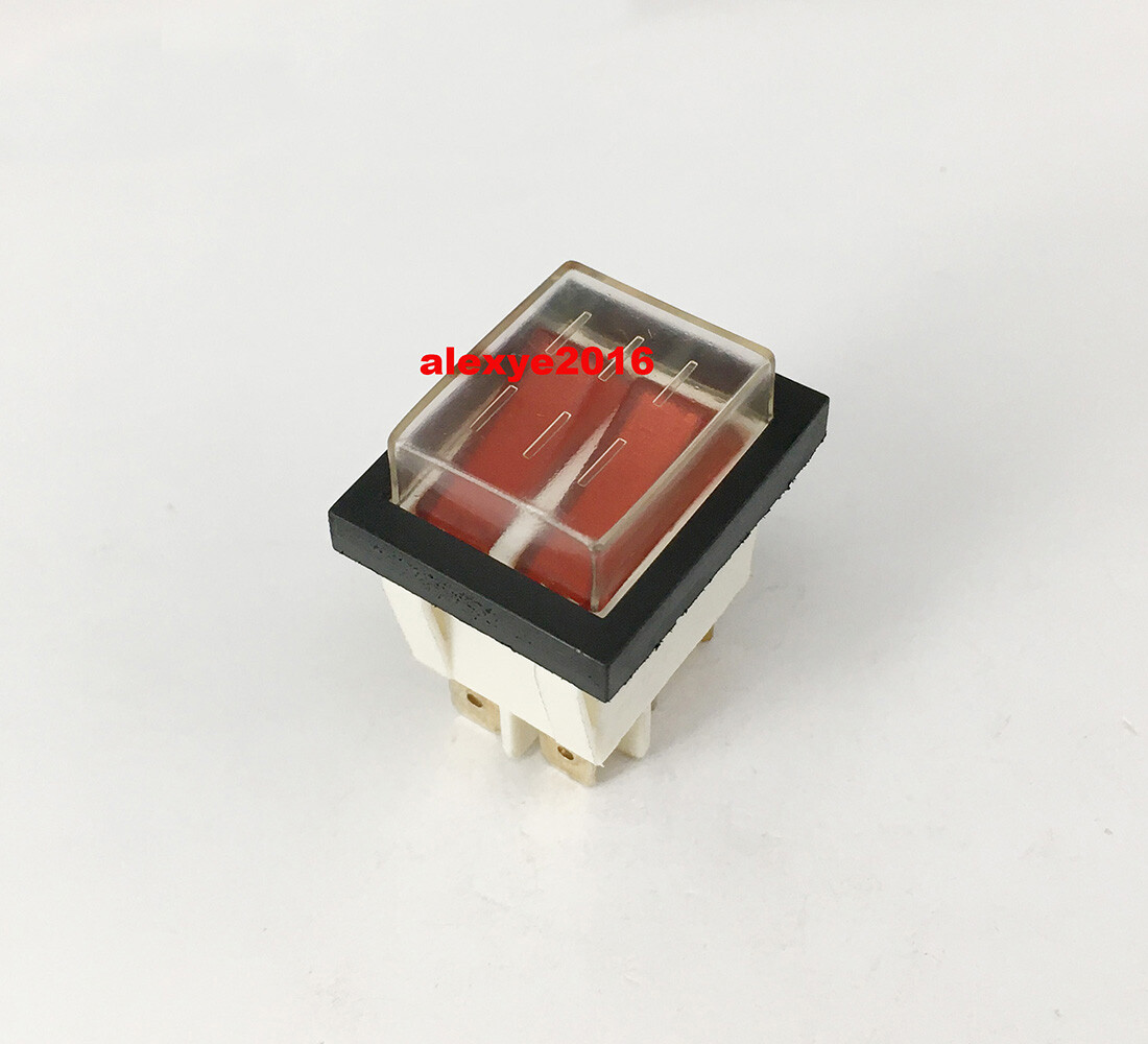 1PCS TAIHENG TH2 T85 T120 Double Red Lamp Button Rocker Switch 6 Pins ...