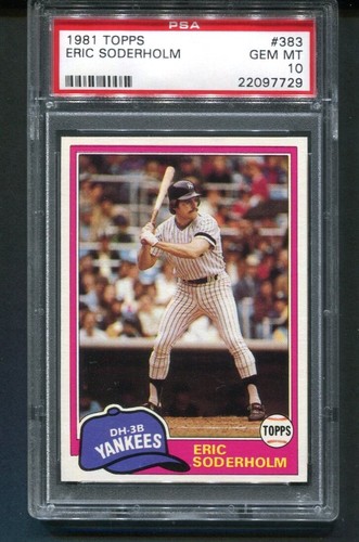 1981 Topps Eric Soderholm New York Yankees #393 PSA 10 | eBay