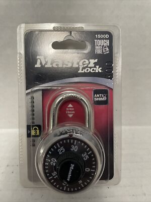 Master Lock Padlock 1500D Dial Keyless Combination Anti-Theft US ...