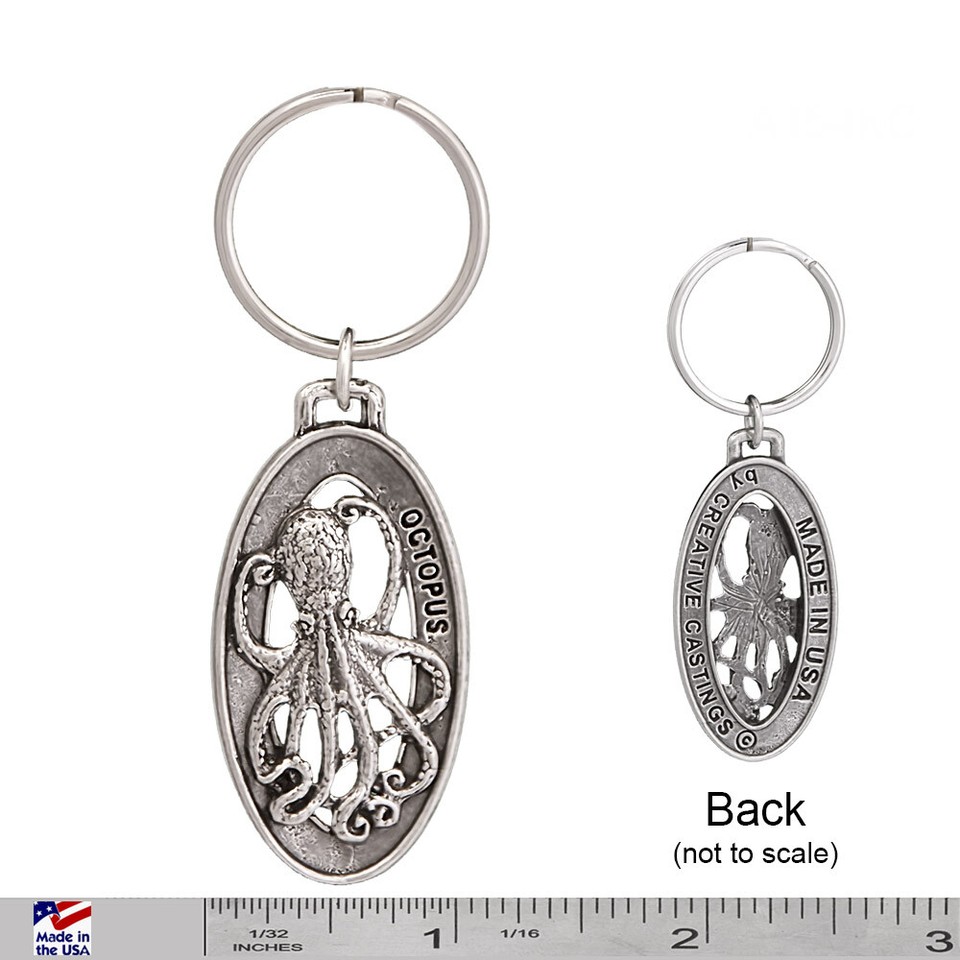 Creative Pewter Designs Octopus Pewter KeyChain, Key Fob, A154KC | eBay
