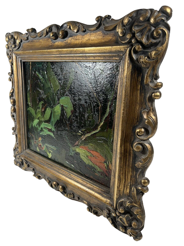 JUAN RIMSA BOLIVIA ABSTRACT EXPRESSIONIST JUNGLE LANDSCAPE ANTIQUE OIL ...