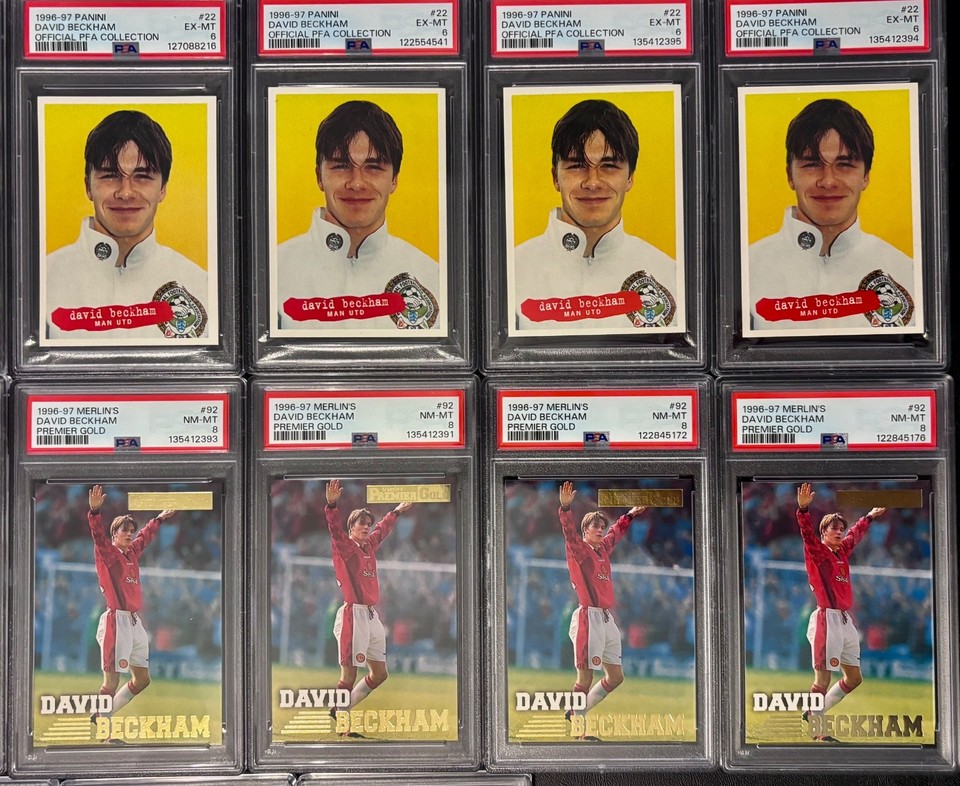 DAVID BECKHAM Huge PSA Graded Rookie Card lot RC (21 cards) RARE!!!! | eBay