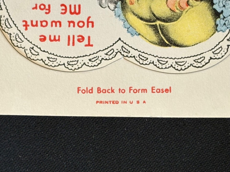 Vintage Fold Out Valentine “Tell Me You Want Me” Girl Heart Dress Used ...