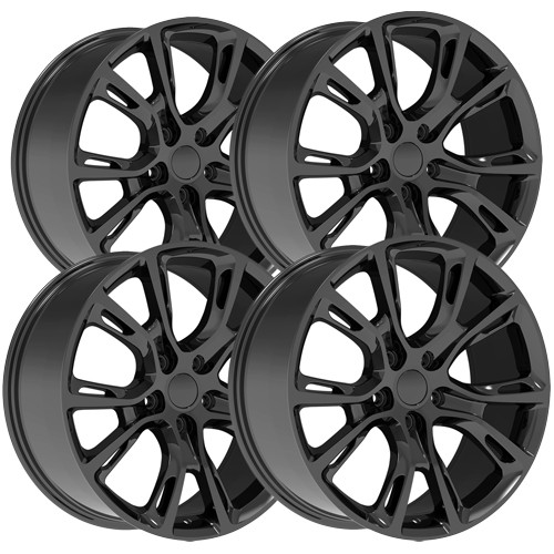 (Set of 4) Performance Replicas PR137 18x8 5x5" +34mm Gloss Black ...