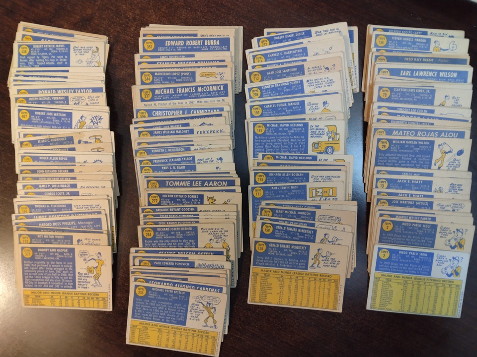 LOT of 800 Vintage Baseball Cards 1960 1968 1970 1973 1975 TOPPS LOW ...
