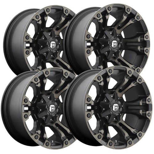 (Set of 4) Fuel D569 Vapor 17x9 8x6.5" -12mm Black/Tint Wheels Rims 17 ...