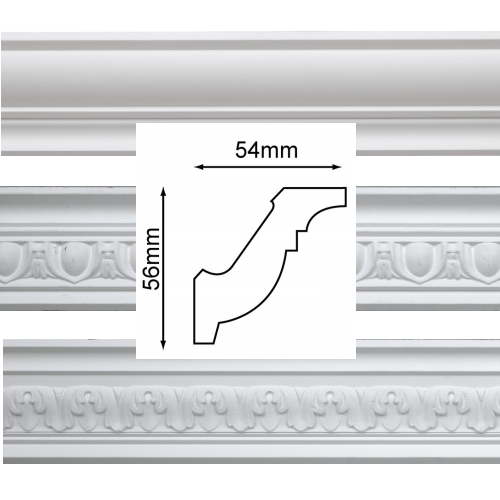 Ceiling Coving / Cornice White Plain Detail 2.9m Length x 75mm | eBay UK