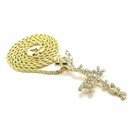 Hip Hop Travis Scott Cactus Jack Cross Pendant 24" Cuban Box Rope Chain ...