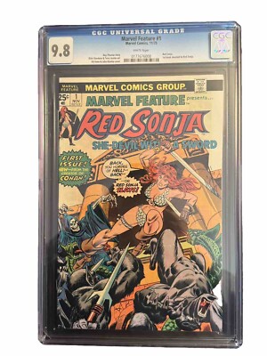 Marvel Feature #1 1975 - CGC NMMT 9.8 - WHITE PAGES - 1st RED SONJA ...