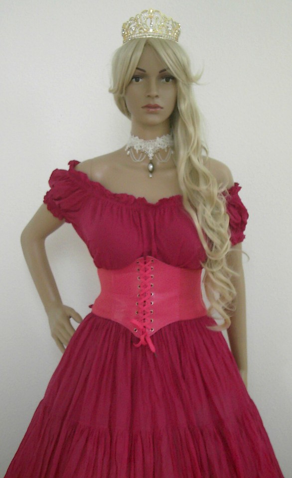 RENAISSANCE STEAMPUNK COSTUME CORSET MEDIEVAL PIRATE WENCH WAIST ...