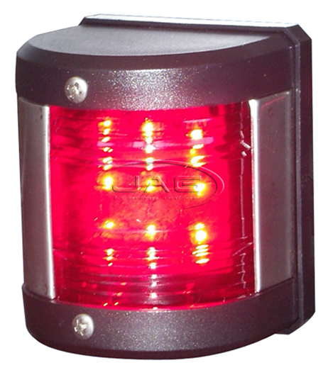 12V 9-LED RED PORT LIGHT - Navigation/Nav Side Vertical Mount- Boat ...