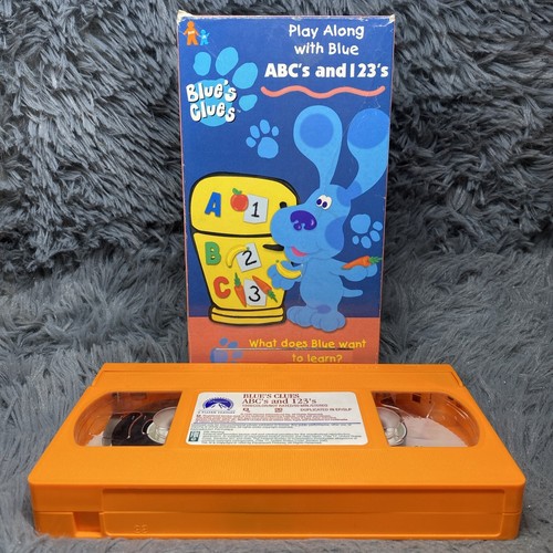 Blue’s Clues ABC’s and 123’s VHS 1999 Nickelodeon Nick Jr Cartoon ...