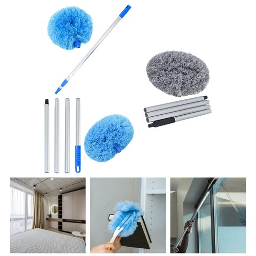 Microfiber Duster for High Ceilings Washable Reusable Duster Telescopic ...