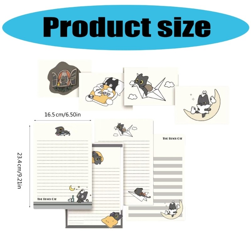1 Set Lovely Cats Letter Paper Stationary Paper Writing Paper and ...