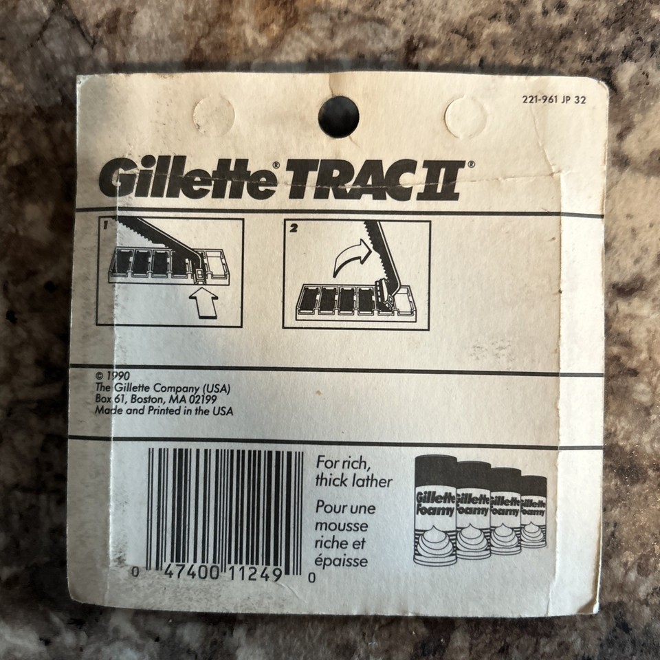 Gillette Trac II Razor Blade Refills, 10 Cartridges | eBay