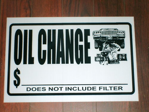 Auto Repair Shop Sign: Oil Change Pricing | eBay