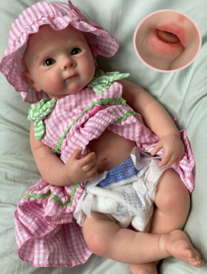 18Inch Bettie Girl Open Mouth Full Solid Silicone Baby Doll ...