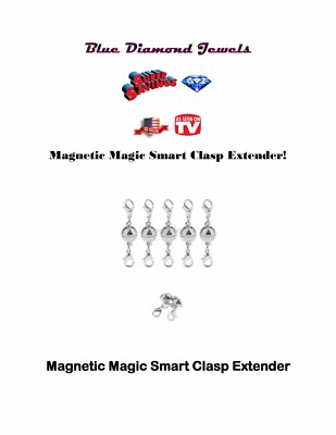 2-pcs Magnetic Clever Clasp Extender Silver Plate USA SELLER FAST SHIP ...