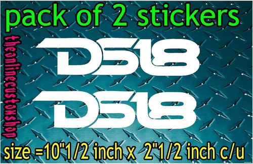 DS18 CAR AUDIO VINYL STICKER PAIR [ color white ] | eBay