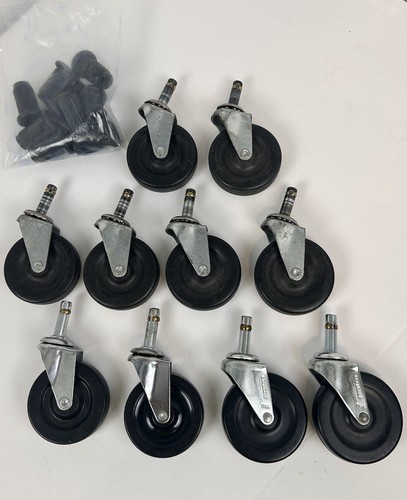 3 Inch Industrial Heavy Duty Swivel Caster Wheels Lot Of 10 Stem ...