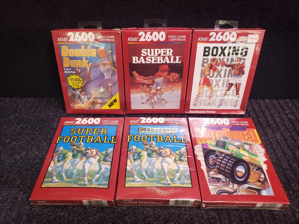 Atari 2600 Red Label NIB Sealed Games LOT #1 OF 6 (Please read the ...