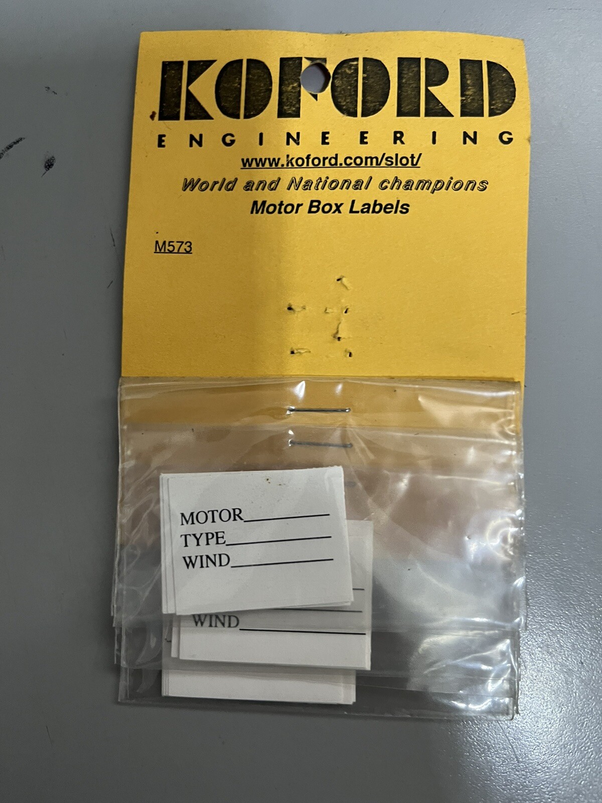 Koford Motor Box Lables (3 sets) 1/24 Slot Car Kofm573 | eBay