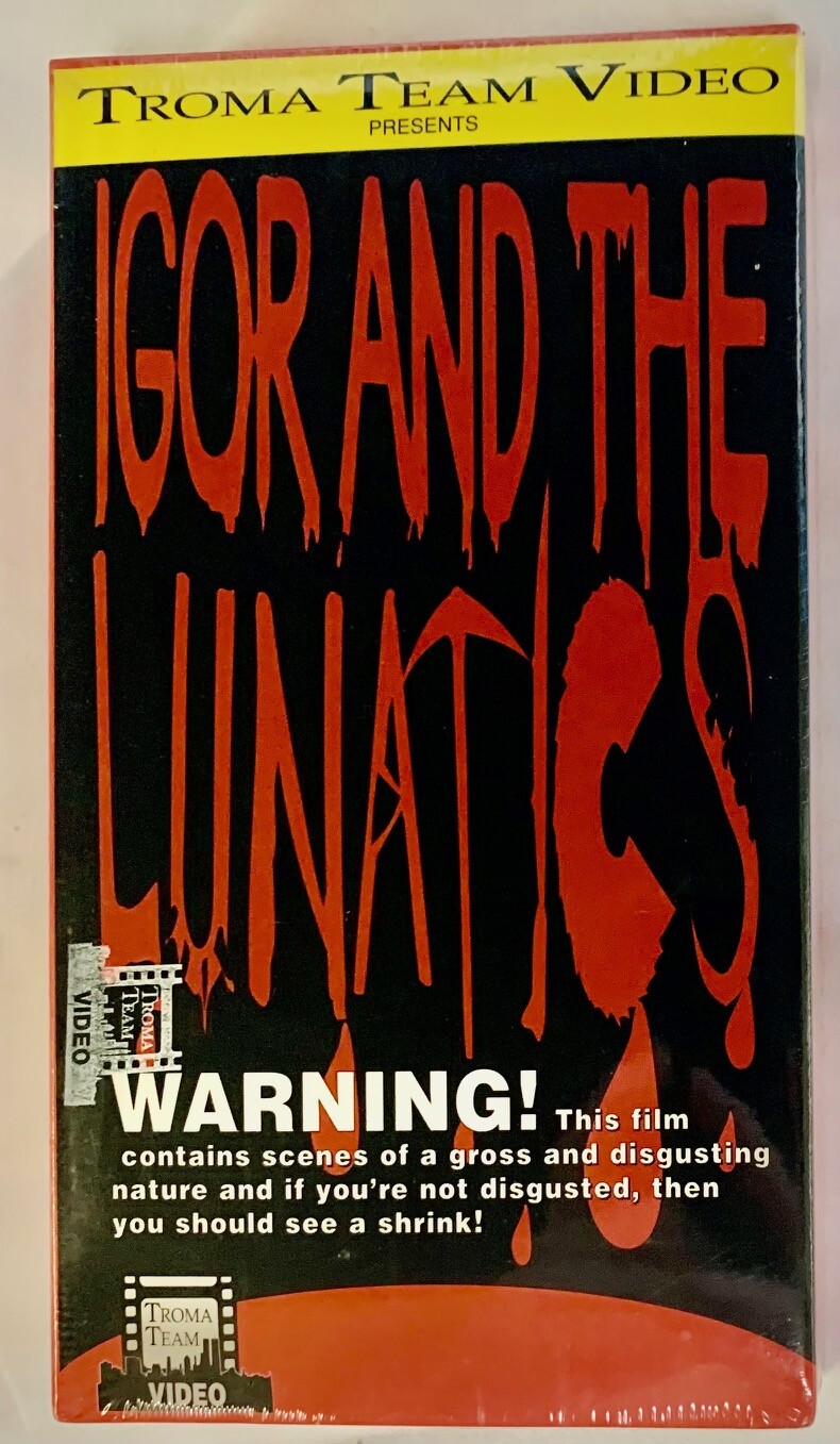Igor And The Lunatics (VHS, 1985) Indie Horror Troma Team NEW ...