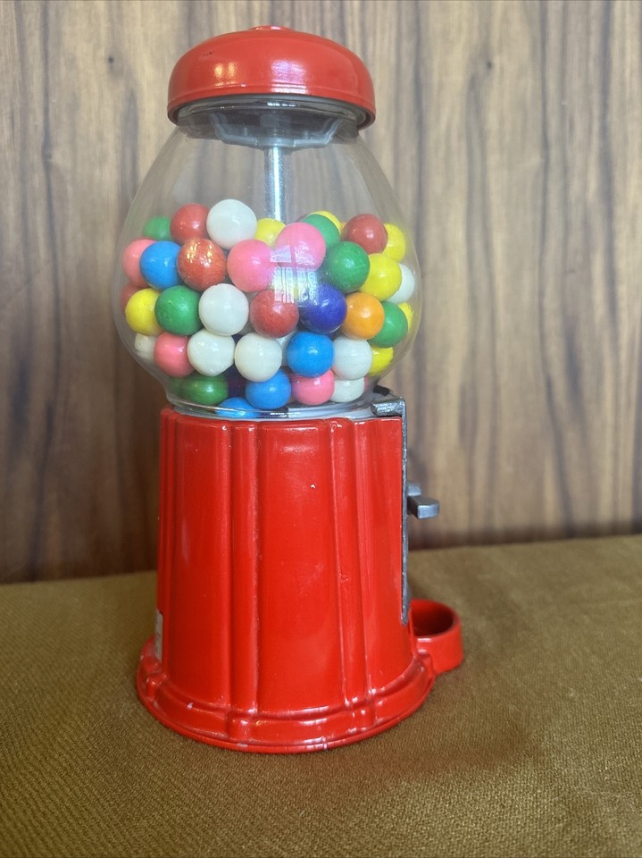 9" Classic Red Gumball Machine Dispenser vending machine gum balls Cast ...