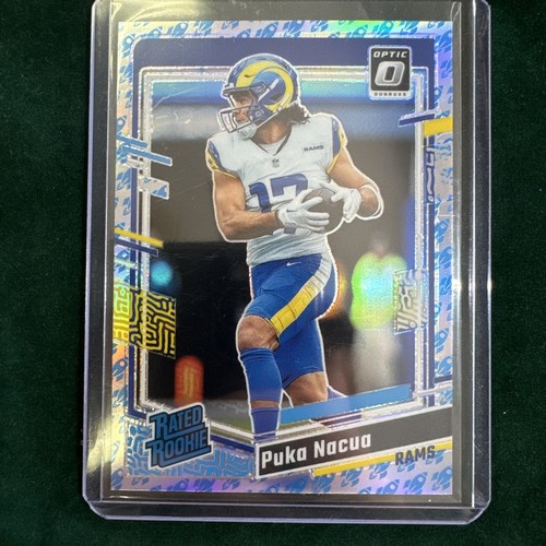 2023 Donruss Optic Puka Nacua Rocket Emoji 🚀 Rated Rookie 238 SSP Rams ...