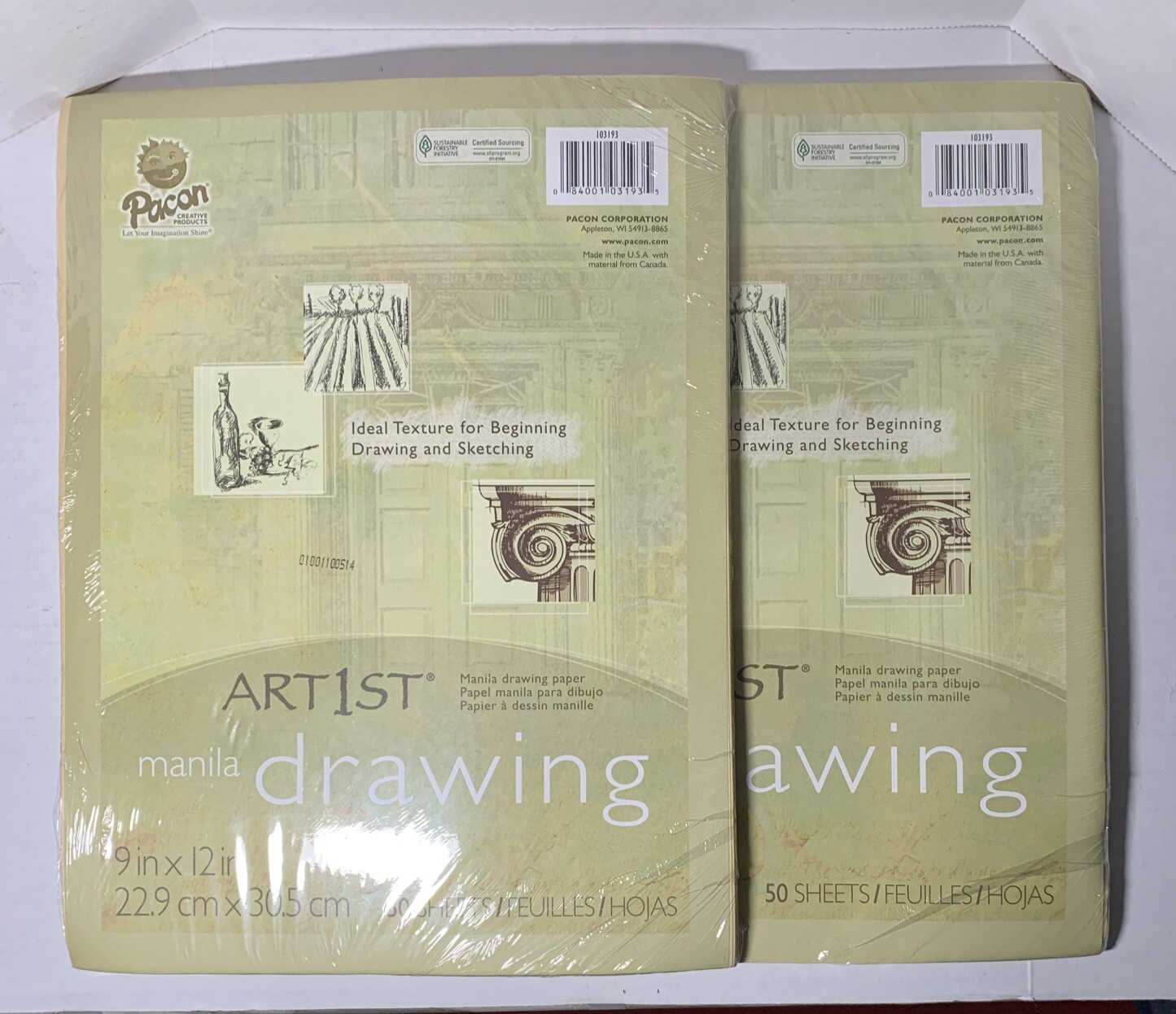 2 Pacon Art1st 103193 Textured Manila Recycled Drawing Paper 9x12 | eBay