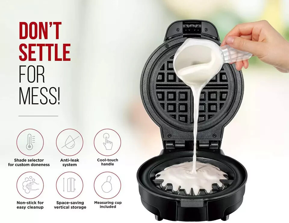 ***Chefman Anti-Overflow Waffle Maker w/Shade Selector**** | eBay
