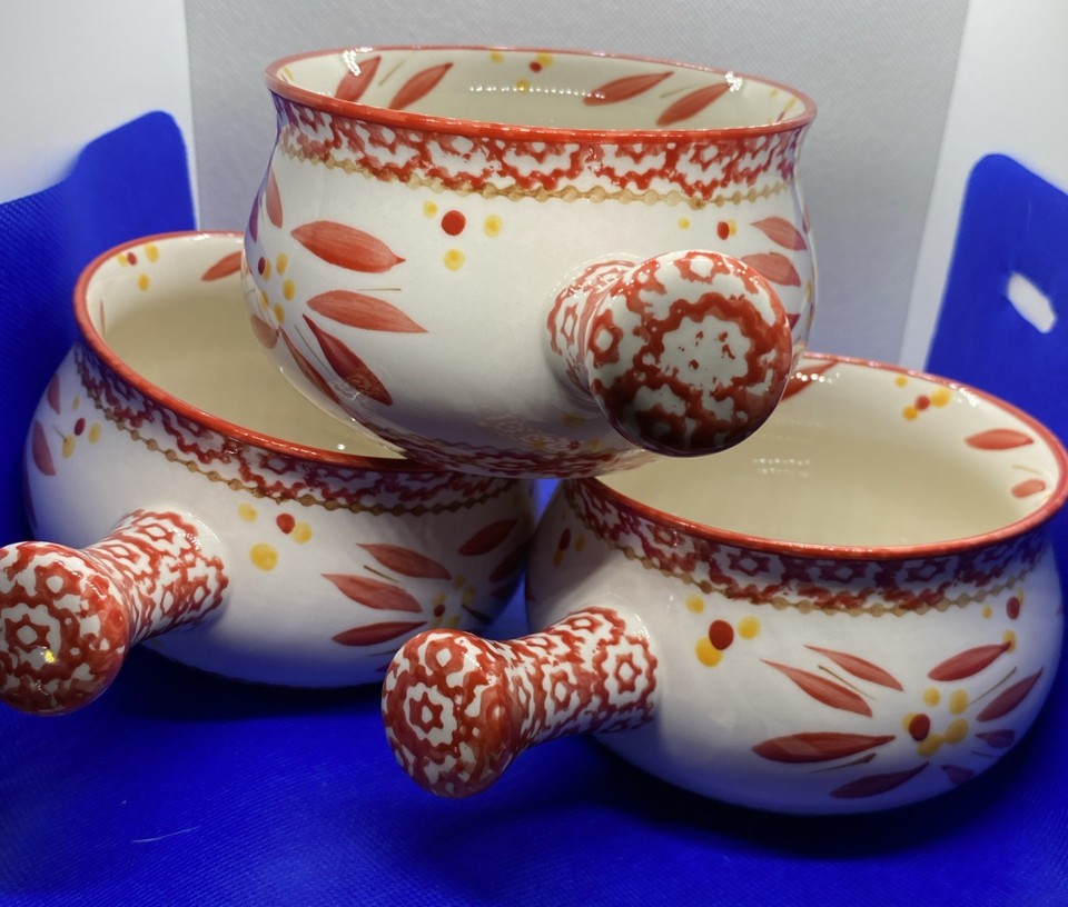 Three Piece Soup Bowl Set Temp-tations Presentable Oven Ware Brand | eBay