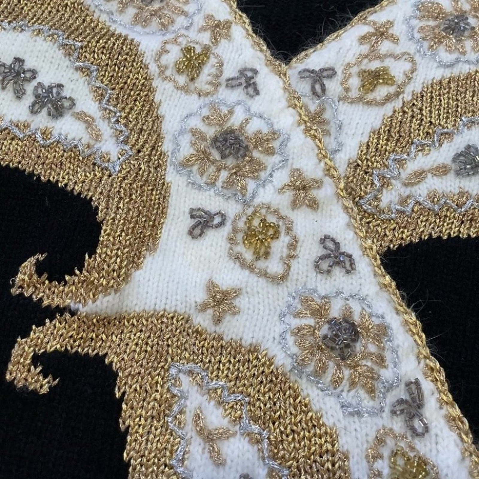 Jaclyn Smith JS Vintage Size Large L Gold Beaded Retro 80s Elegant ...
