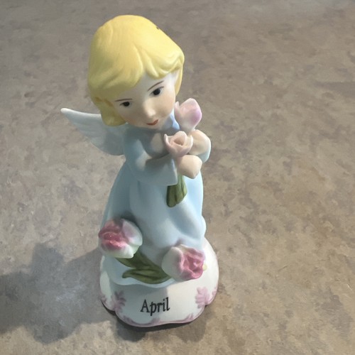 Vintage Angelic Little Girl Figurine Birthday Month Angel for April 4 ...